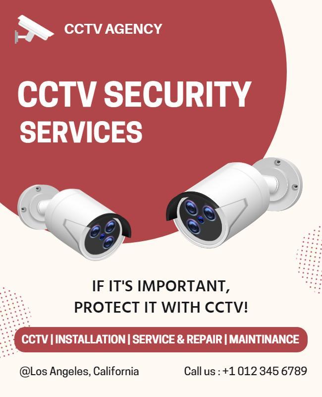 Professional CCTV Security Services for Safety Assurance Poster Template