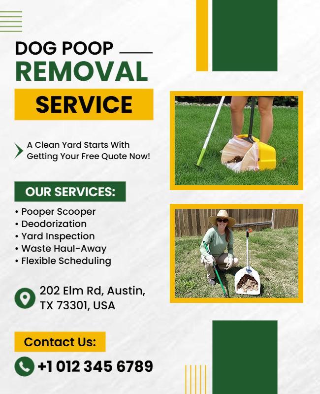 Professional Dog Poop Removal Flyer Template