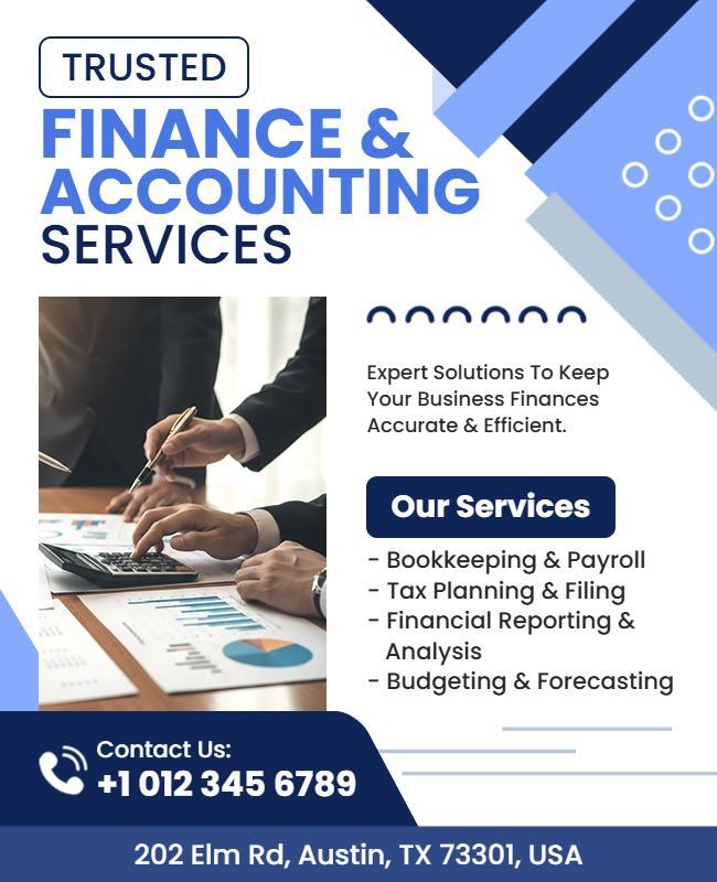 Professional Finance and Accounting Services Flyer Template