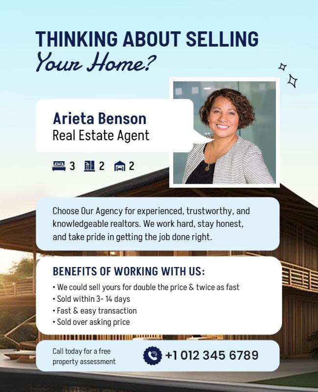 Professional Real Estate Selling Services Promotional Poster Template
