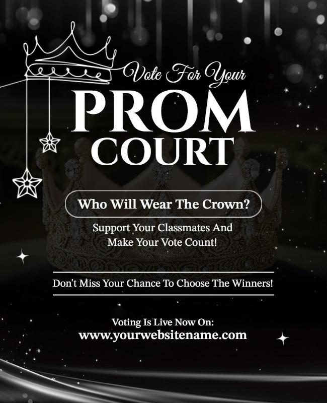 Prom Court Voting Event Flyer Template