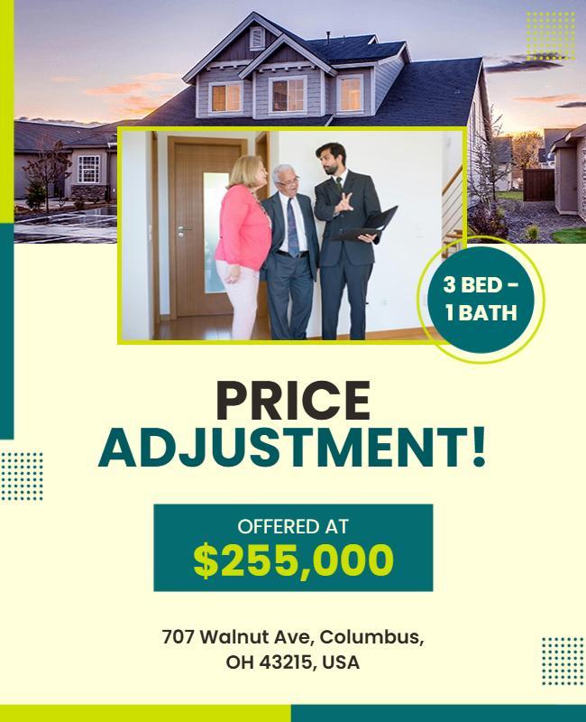 Real Estate Price Adjustment Flyer Template
