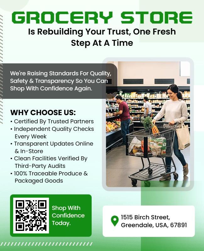 Rebuilding Trust in Grocery Store Flyer Template