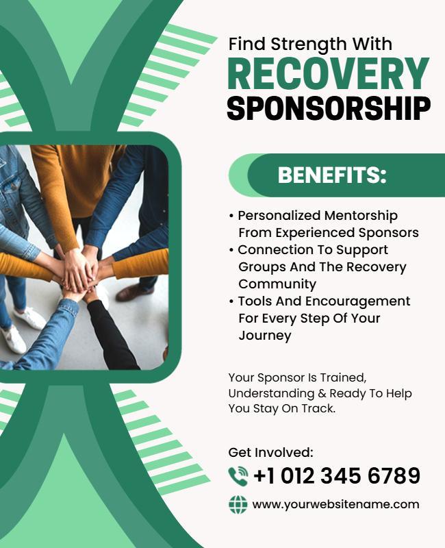 Recovery Sponsorship Support Program Flyer Template