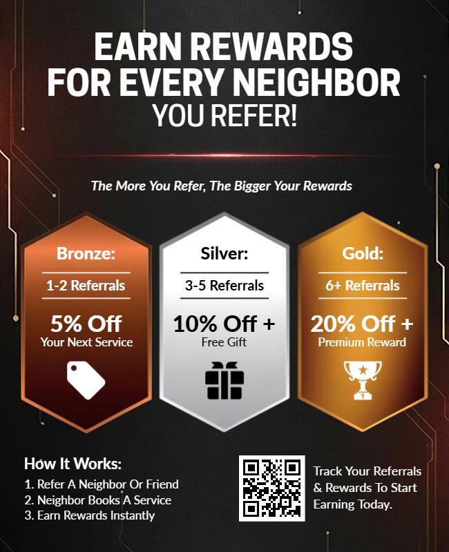 Referral Rewards Incentive Program Flyer Template