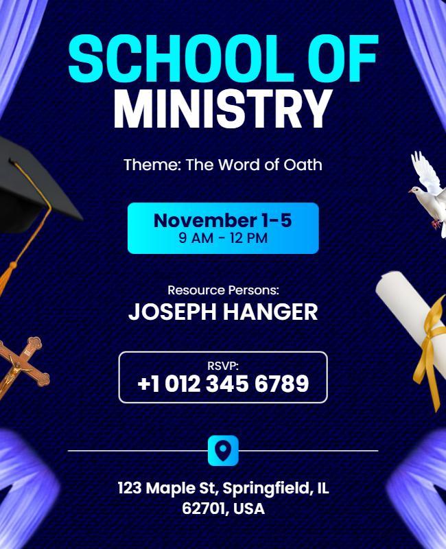 Religious School of Ministry Event Flyer Template