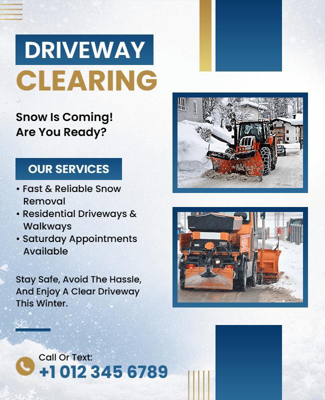 Residential Driveway Clearing Flyer Template
