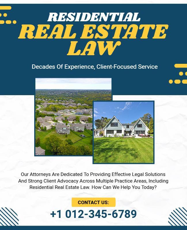 Residential Real Estate Law Service Flyer Template
