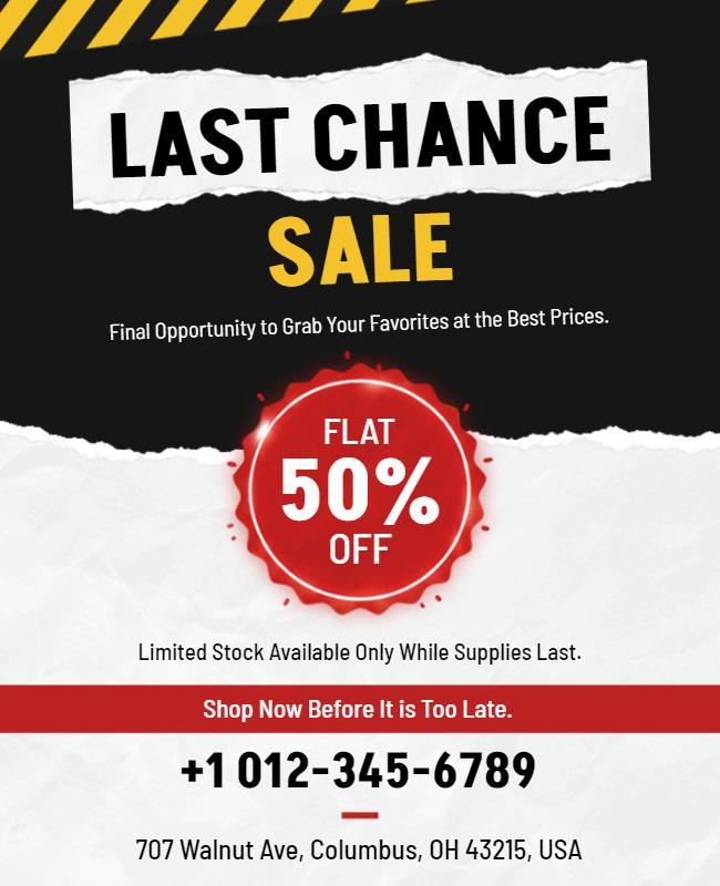 Retail Last Chance Discount Sale Flyer Template