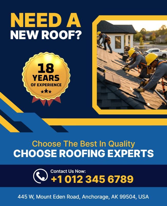 Roofing Services Promotion Flyer Template