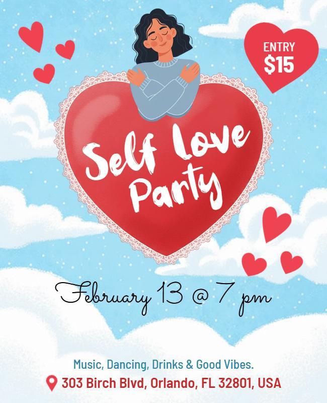 Self Love Celebration Party Flyer Template