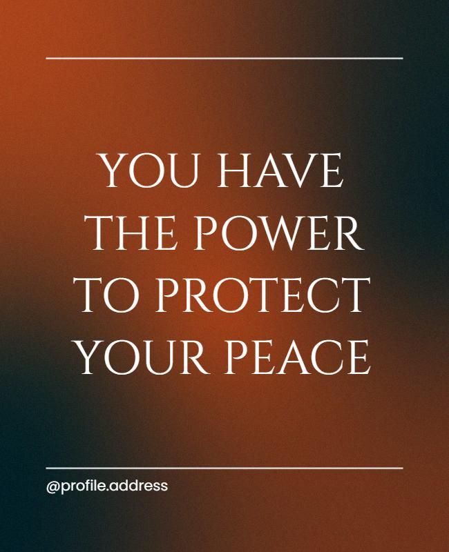 Serene Gradient Motivational Quote Poster Template
