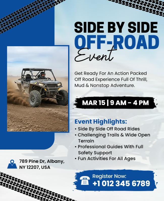 Side by Side Off-Road Event Flyer Template