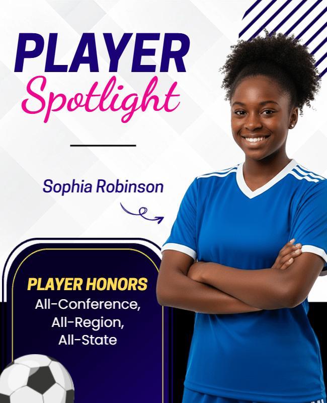 Soccer Player Highlight Flyer Template