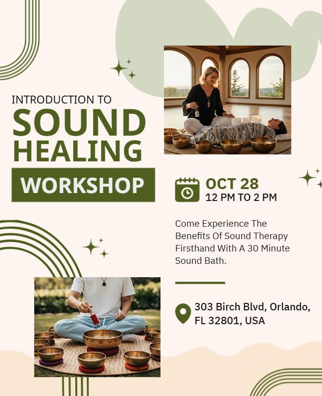 Sound Healing Workshop Event Flyer Template
