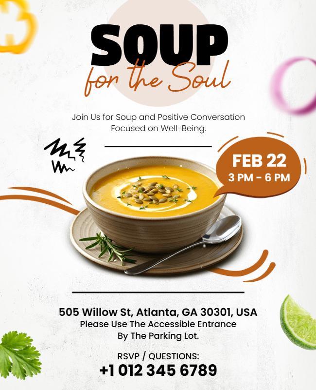Soup for the Soul Gathering Event Flyer Template