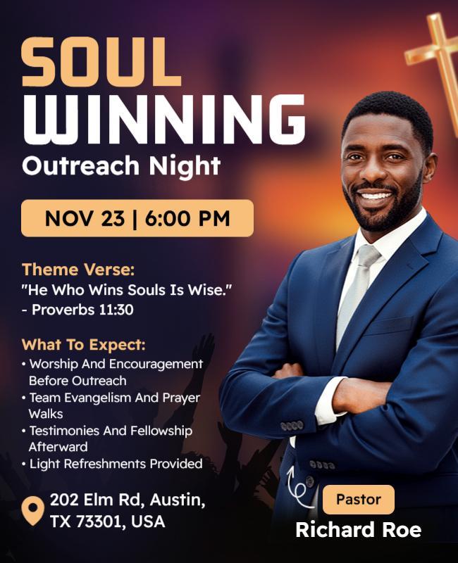 Spiritual Soul Winning Evening Flyer Template