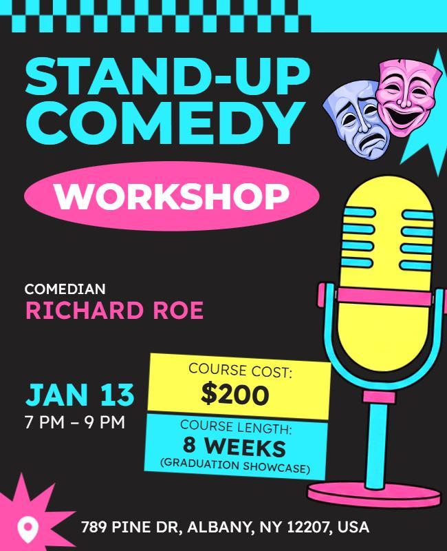 Stand-up Comedy Training Workshop Flyer Template