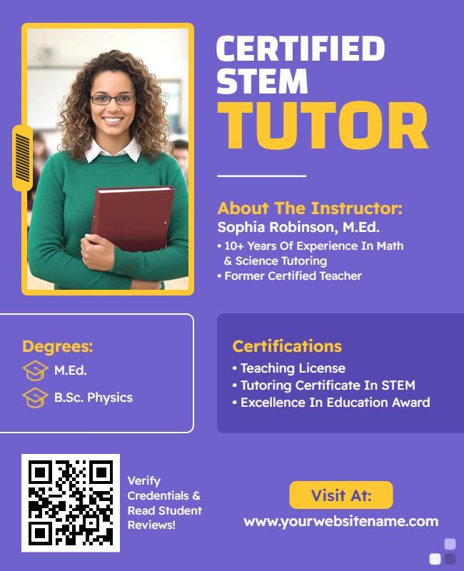 STEM Education Tutoring Services Flyer Template