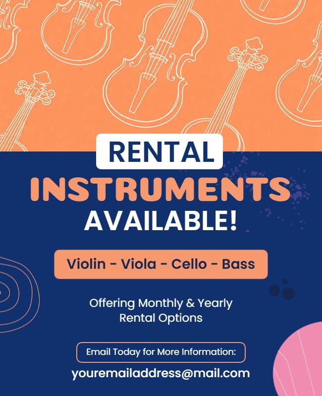 String Instrument Rental Services Flyer Template