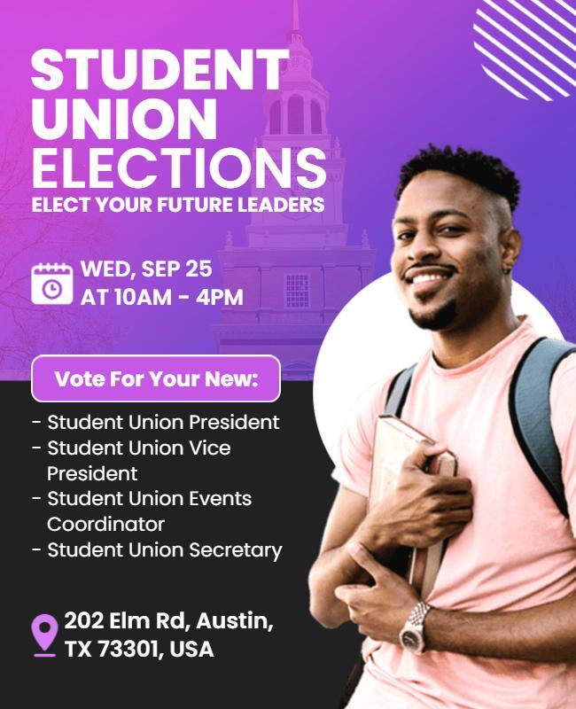 Student Union Elections Event Flyer Template