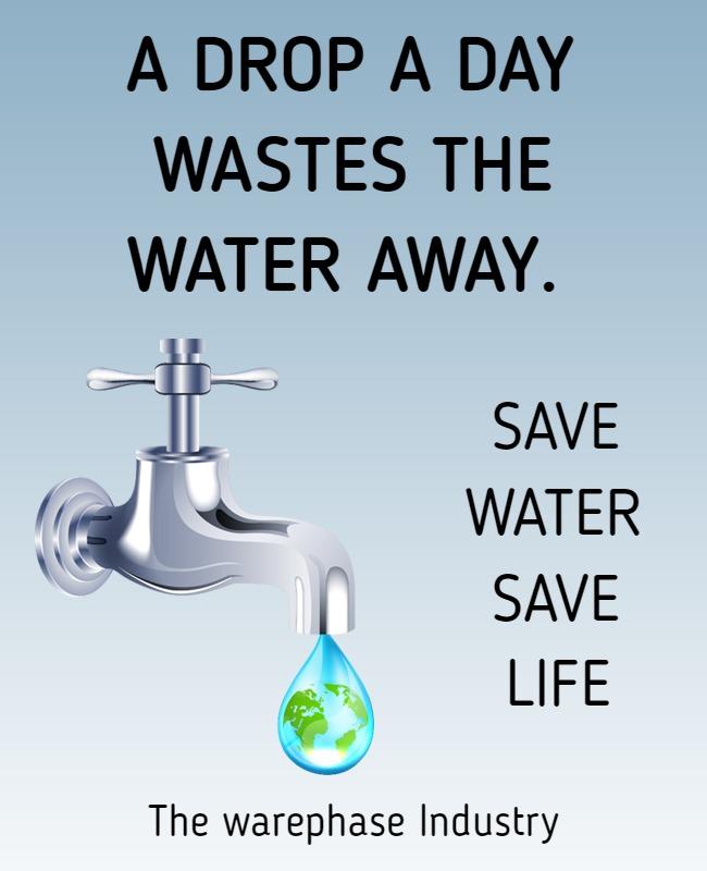 Stylish Water Conservation Awareness Poster Template