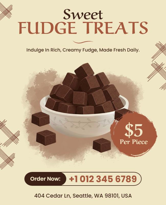 Sweet Fudge Treats Promotional Flyer Template