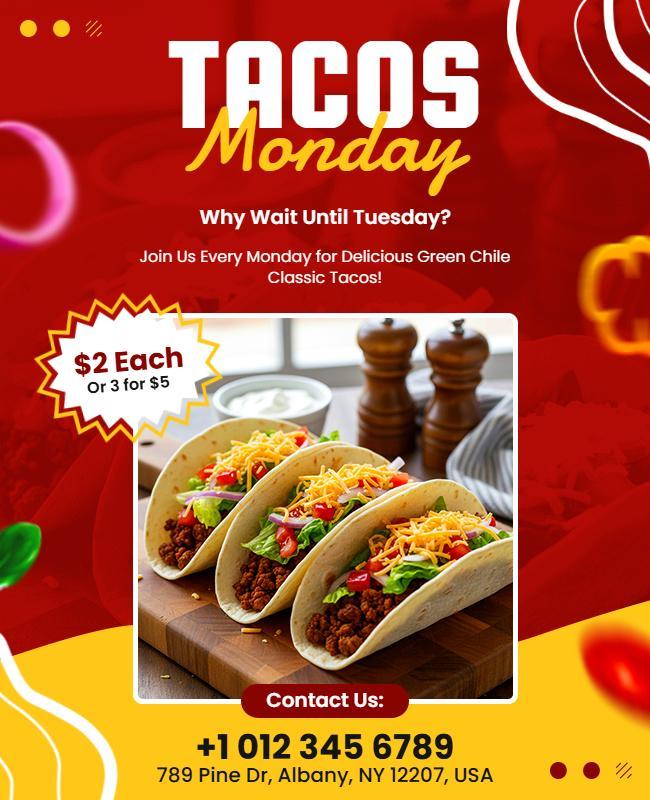 Taco Monday Special Offer Flyer Template
