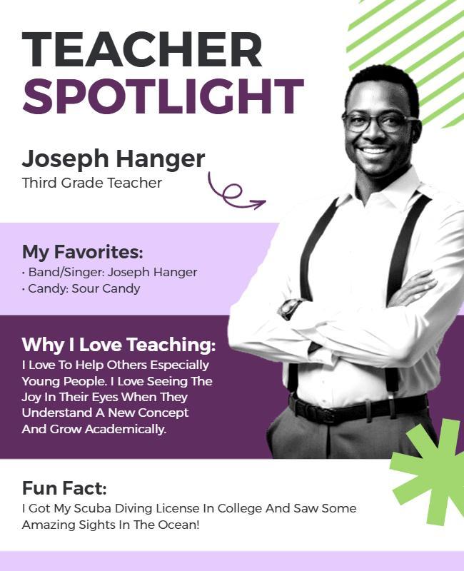 Teacher Spotlight Showcase Flyer Template