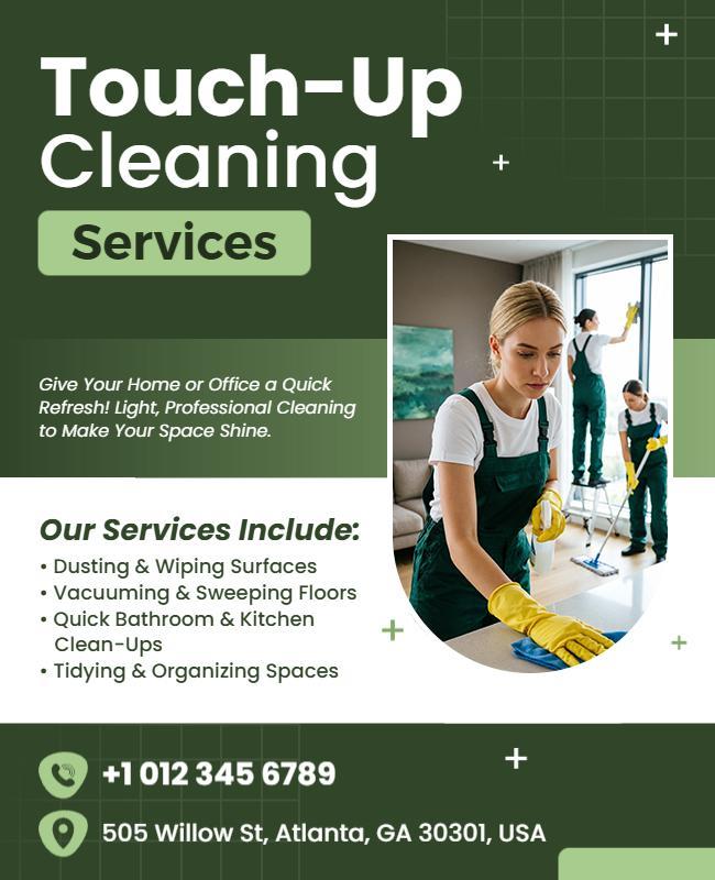Touch-up Cleaning Promotional Flyer Template