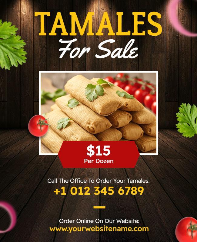 Traditional Mexican Tamales Sale Flyer Template