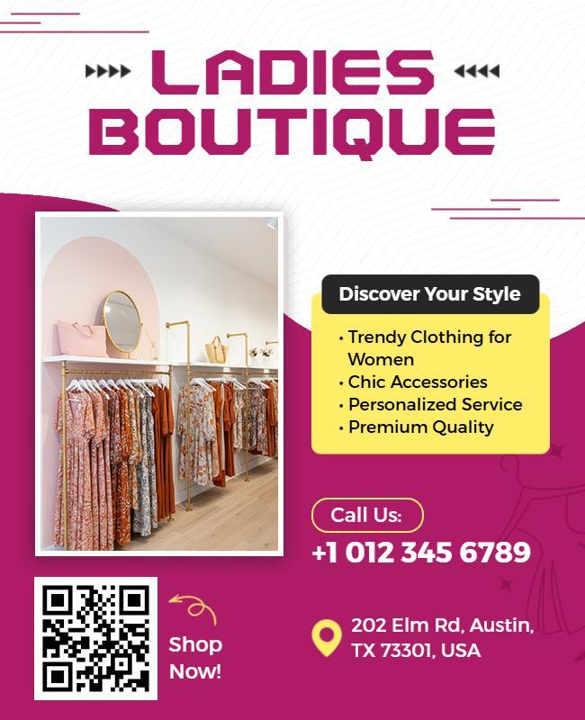 Trendy Ladies Boutique Fashion Flyer Template