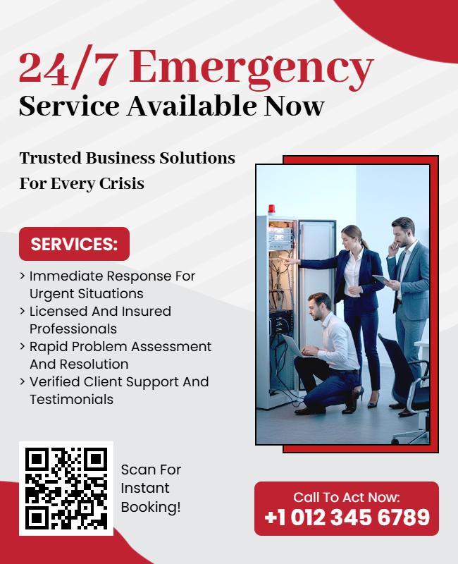 Trusted Business Crisis Solutions Flyer Template