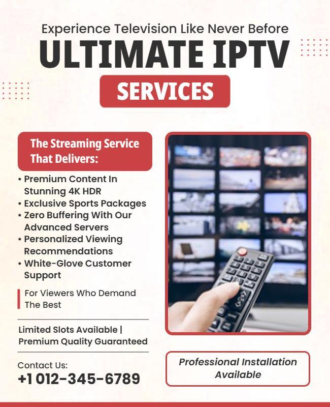 Ultimate IPTV Streaming Service Flyer Template