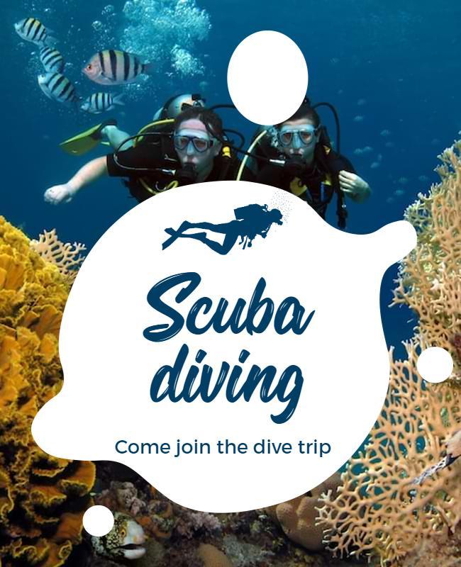Underwater Adventure Scuba Diving Excursion Poster Template