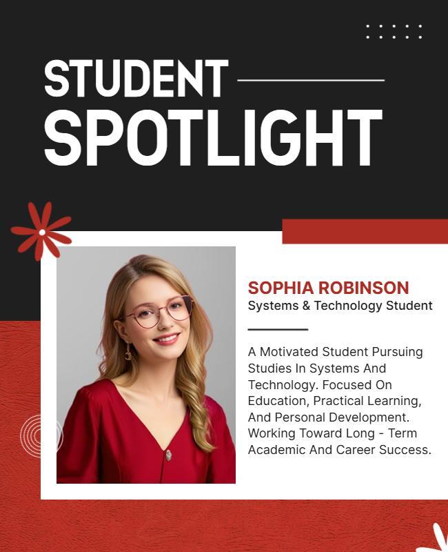 University Student Achievement Spotlight Flyer Template