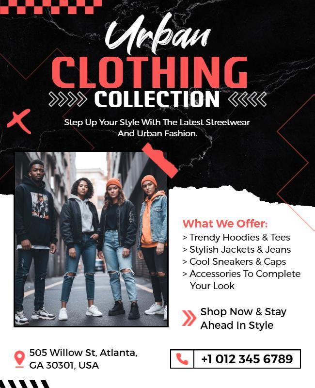Urban Clothing Collection Promotion Flyer Template