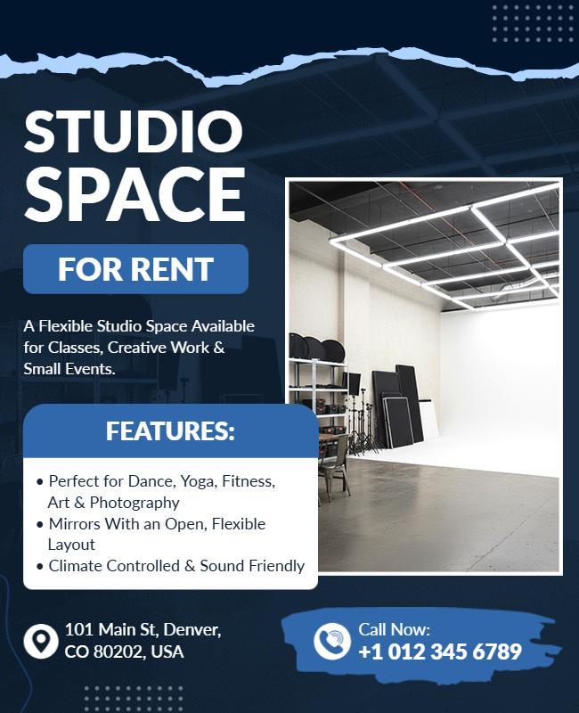 Versatile Studio Space Rental Flyer Template