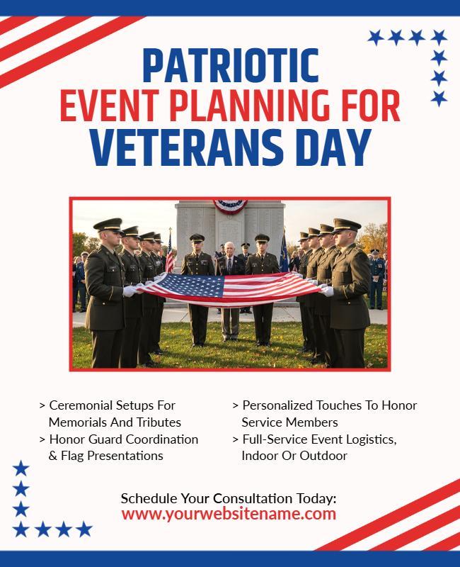 Veterans Day Patriotic Event Planning Flyer Template