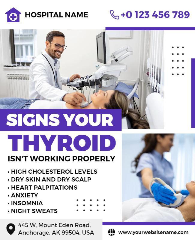 Vibrant Healthcare Infographic on Thyroid Issues Poster Template