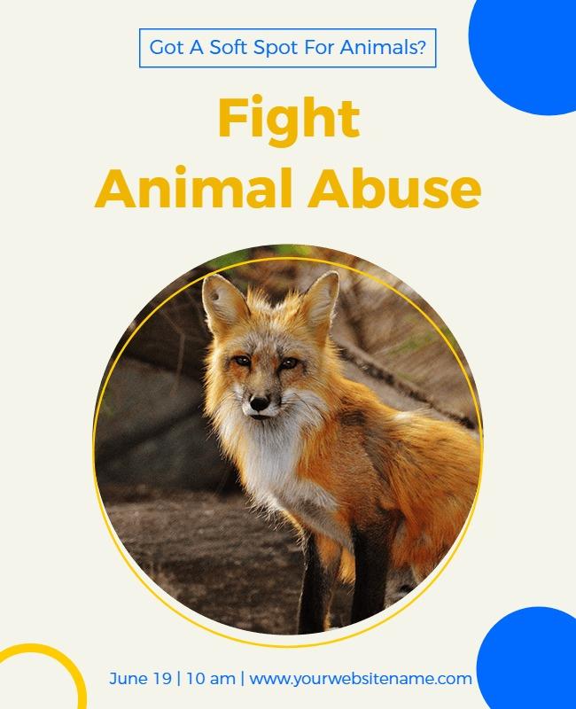 Vibrant Yellow Animal Welfare Awareness Event Poster Template