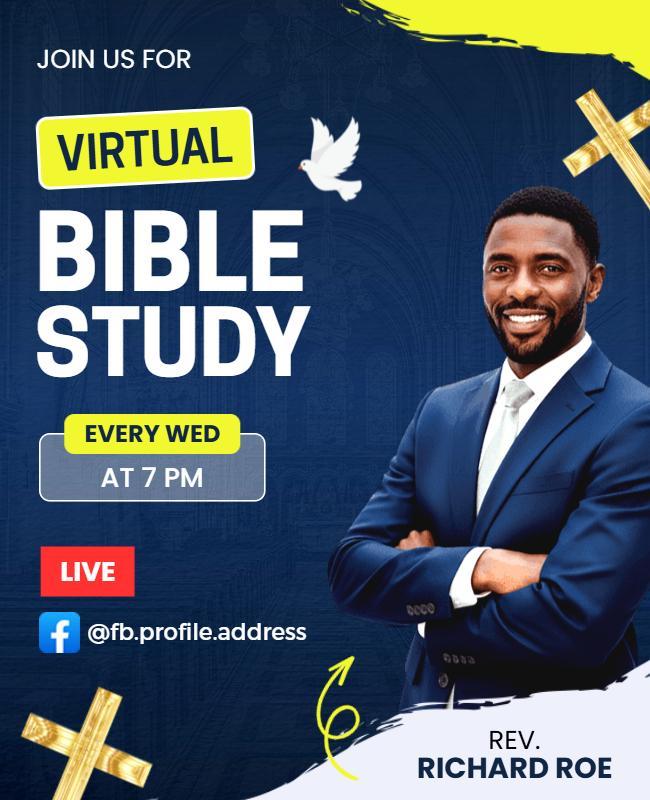 Virtual Bible Study Event Flyer Template