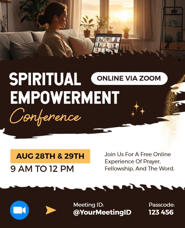 Virtual Spiritual Empowerment Conference Flyer Template