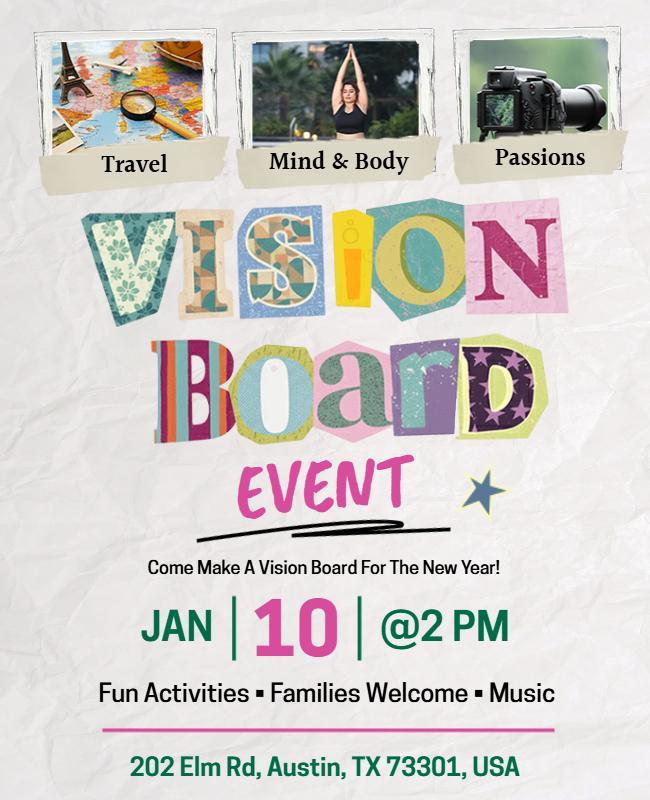 Vision Board Event Flyer Template