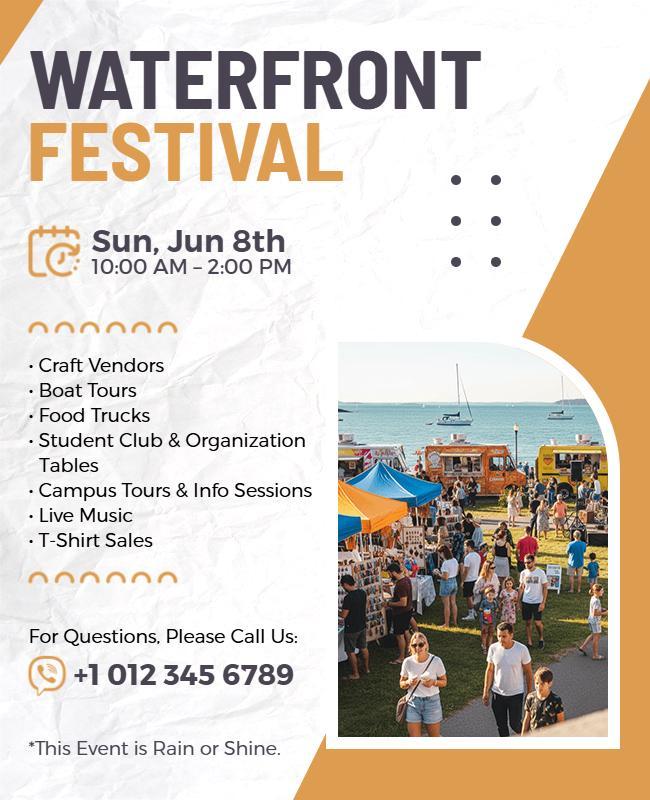 Waterfront Festival Community Event Flyer Template