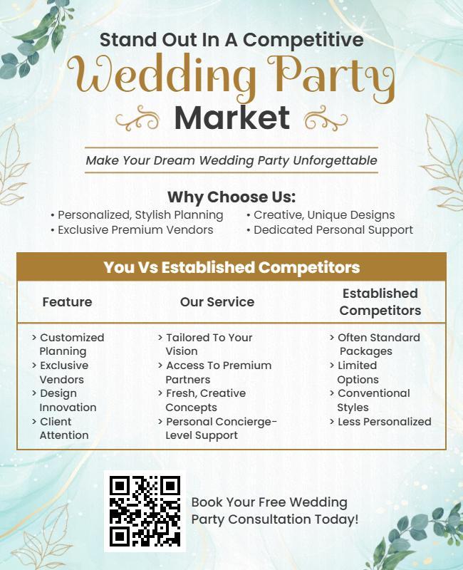 Wedding Party Consultation Service Flyer Template