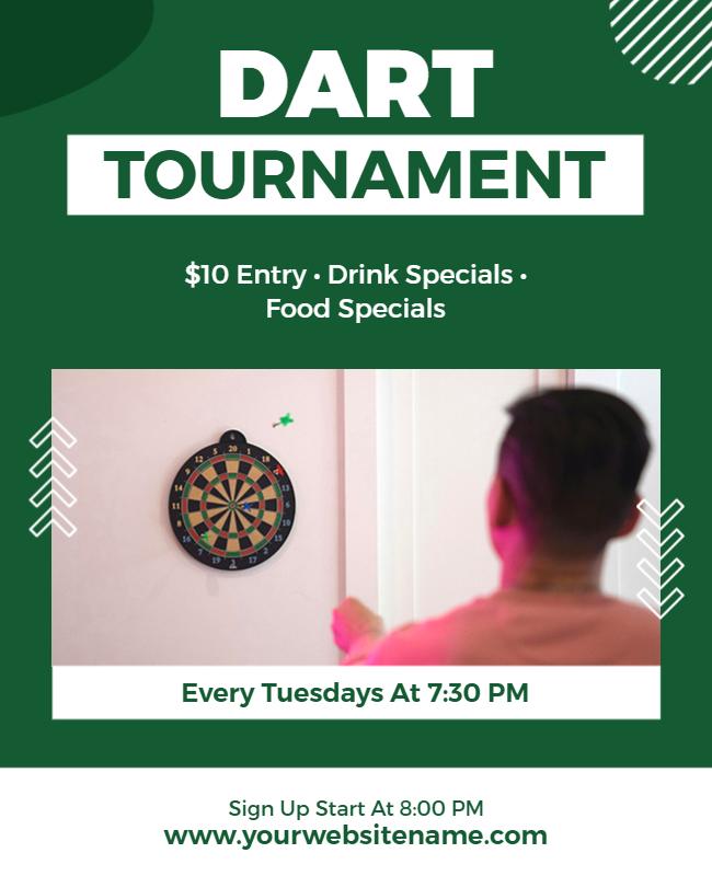 Weekly Dart Tournament Event Flyer Template