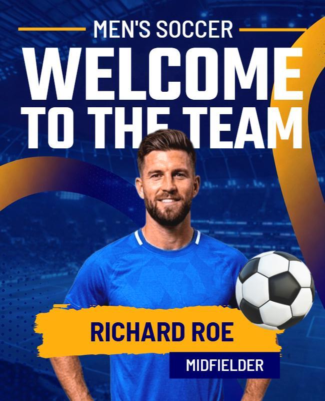 Welcome to the Soccer Team Player Poster Template
