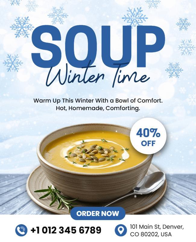 Winter Soup Promotion Flyer Template