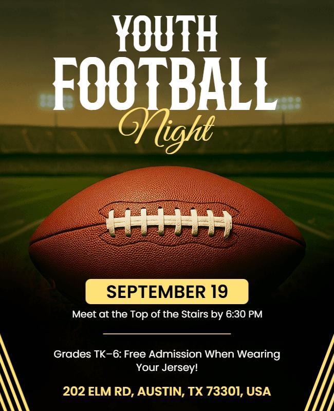 Youth Football Night Event Flyer Template